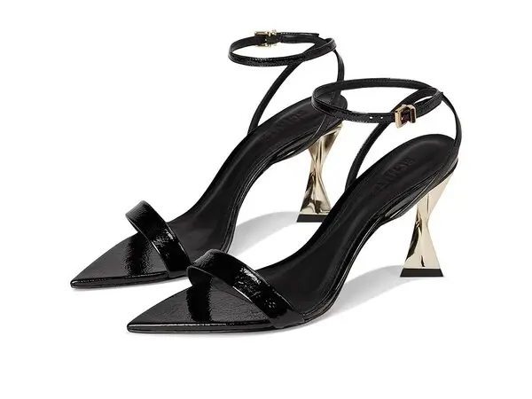 Schutz Elisha Patent Leather Sculptural High-heel Sandals - Black