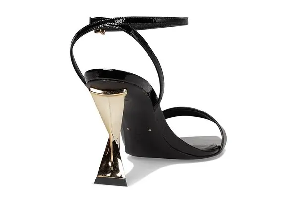 Schutz Elisha Patent Leather Sculptural High Heel Sandals