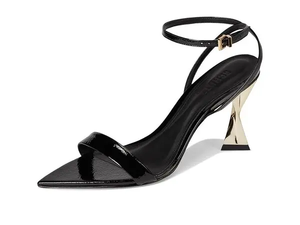 Schutz Elisha Patent Leather Sculptural High Heel Sandals
