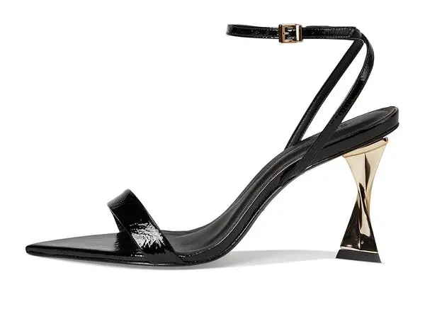 Schutz Elisha Patent Leather Sculptural High Heel Sandals