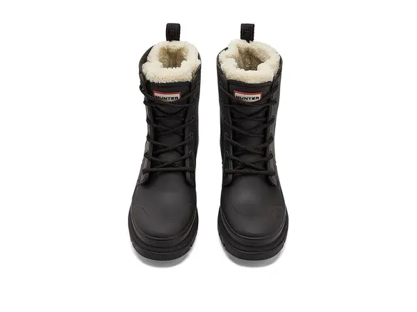 Hunter Diana Lace-up Mid Calf Boots - Brown