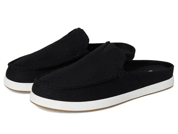 Toms Alonso Mule Heritage Canvas Slip-on Shoes - Black