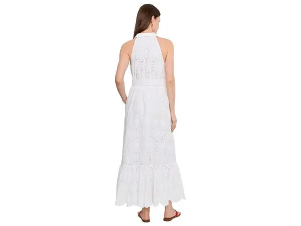 Vince Camuto Collared Sleeveless Embroidered Maxi Dress