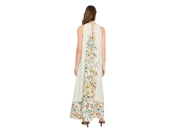 Vince Camuto High Neck Floral Print Flowy Maxi Dress