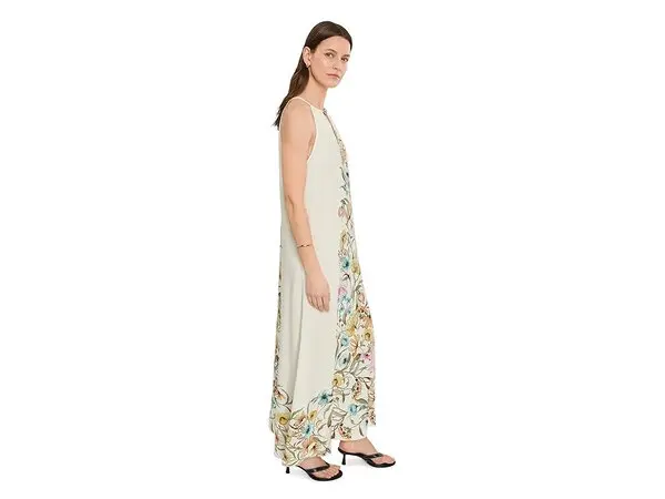 Vince Camuto High Neck Floral Print Flowy Maxi Dress