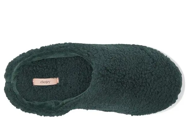 Eberjey Sherpa Slip-on Slippers - Green