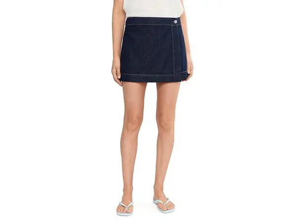 Madewell Denim Wrap Mini Skort - Blue