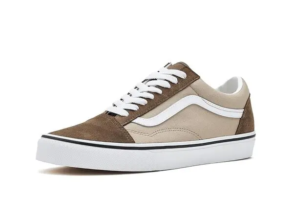 VANS Old Skool Checkerboard Skate Shoes - Brown