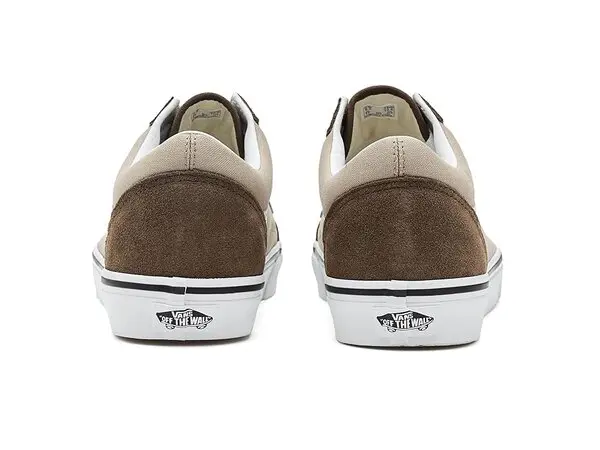 VANS Old Skool Checkerboard Skate Shoes - Brown