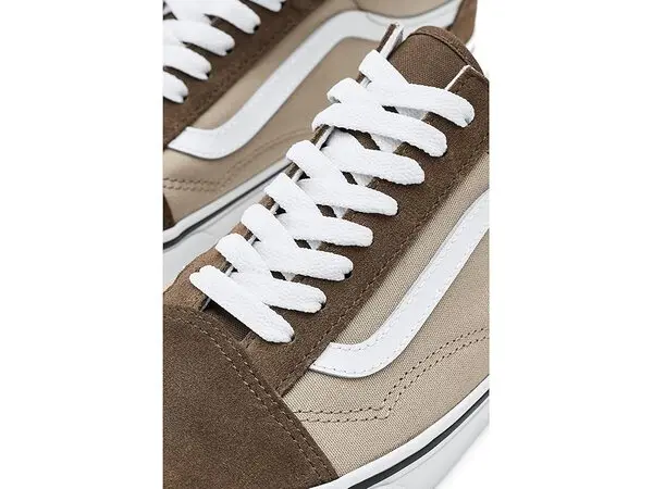 VANS Old Skool Checkerboard Skate Shoes - Brown