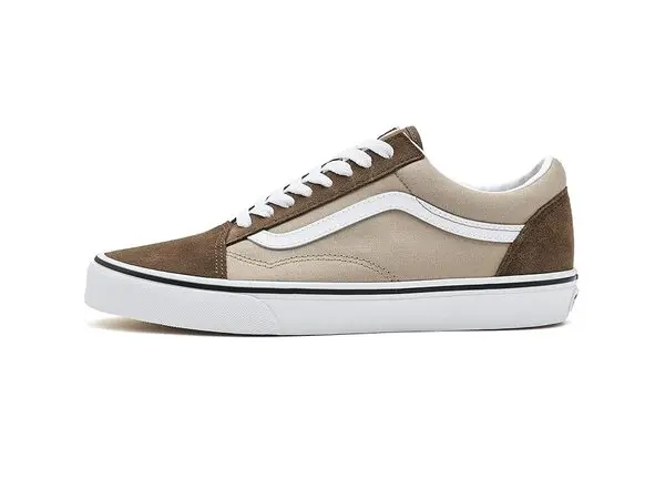 VANS Old Skool Checkerboard Skate Shoes - Brown