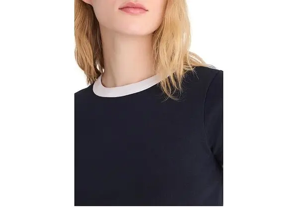 Madewell The '90s Crewneck Tee In Compact Cotton Colorblock - Multi