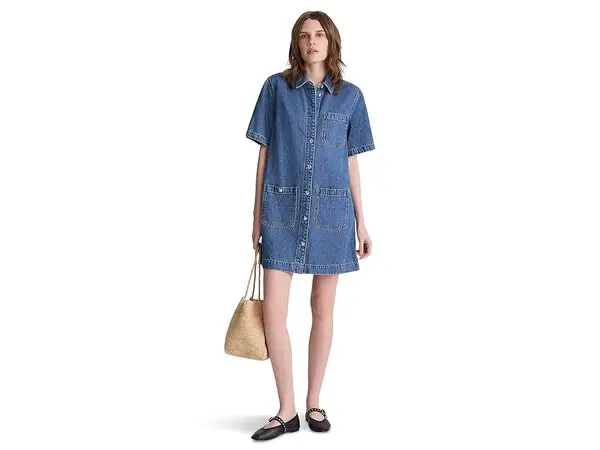 Madewell Airy Denim Boxy Mini Shirtdress