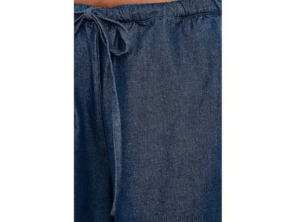 Madewell Denim Embroidered-hem Wide-leg Pull-on Pants