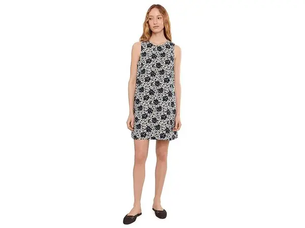 Madewell Floral Print Linen Mini Shift Dress - Beige