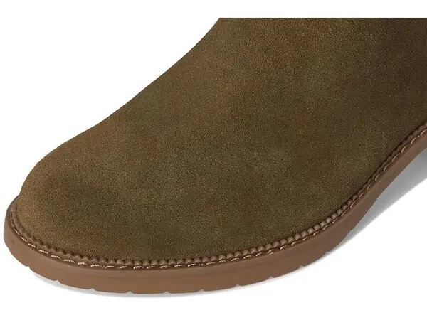 Toms Hailey Buckle Block Heel Boots - Olive