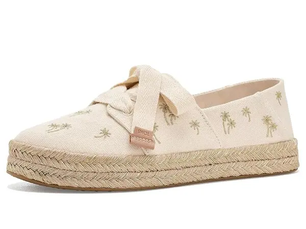 Toms Carolina Lace Up Espadrille Loafers - Multicolor