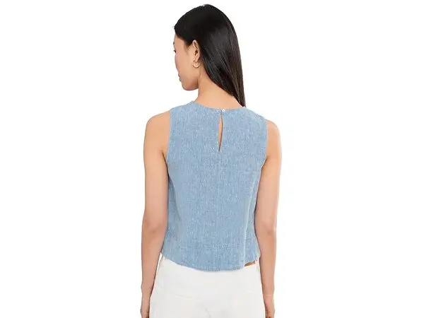 Madewell Embroidered Shell Top In 100% Linen