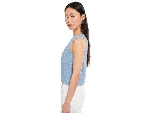 Madewell Embroidered Shell Top In 100% Linen
