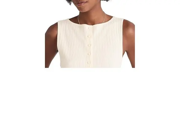 Madewell Ribbed Crewneck Shell Top - White