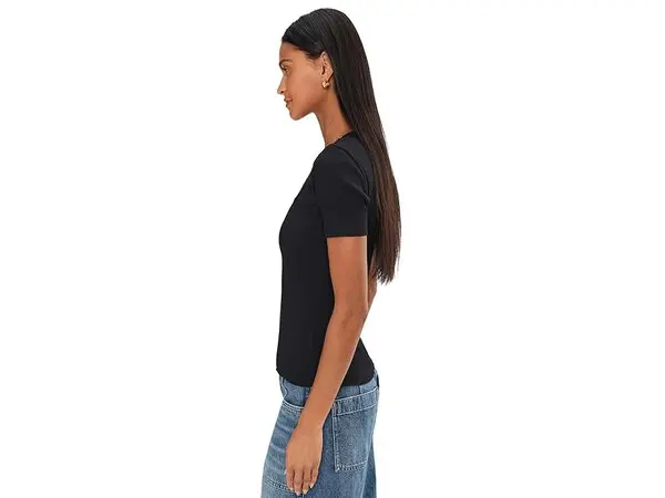 Madewell Lace-trim V-neck Top - Black