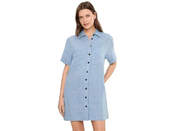 Madewell Relaxed Linen Mini Shirtdress - Blue