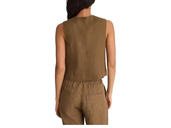 Madewell Sleeveless Button-front Shell Top In 100% Linen