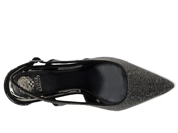 Vince Camuto Sindreea Embellished Slingback Block Heel Pumps - Pewter