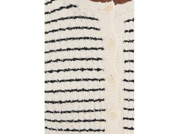 Madewell Striped Boucle-knit Cardigan Sweater