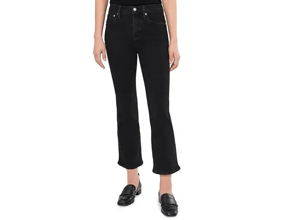 Madewell The Stretch Flare Crop Jean - Black