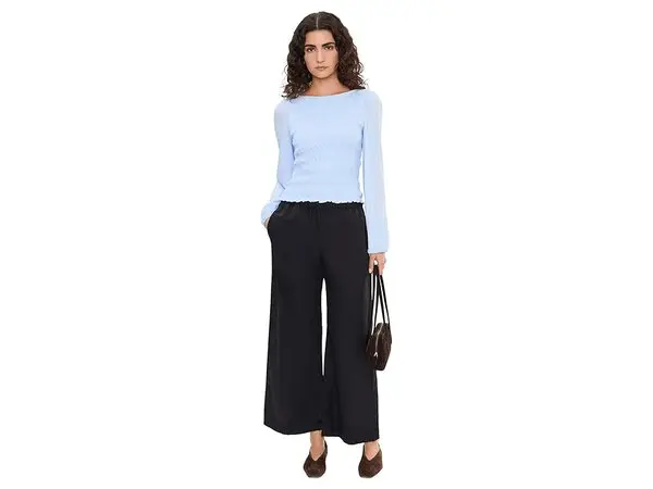 Madewell Smocked Boatneck Top - Blue