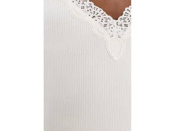 Madewell Lace-trim Ribbed V-neck Tank
