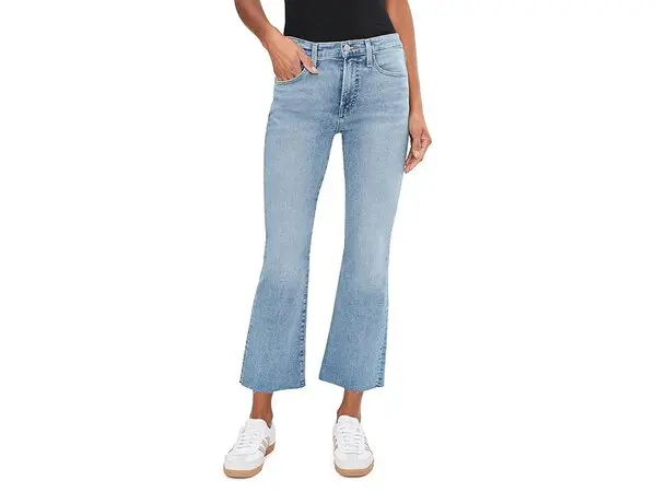 Madewell The Stretch Flare Crop Jean In Coastal Wash - Blue