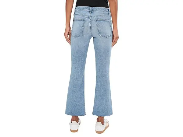 Madewell The Stretch Flare Crop Jean In Coastal Wash - Blue