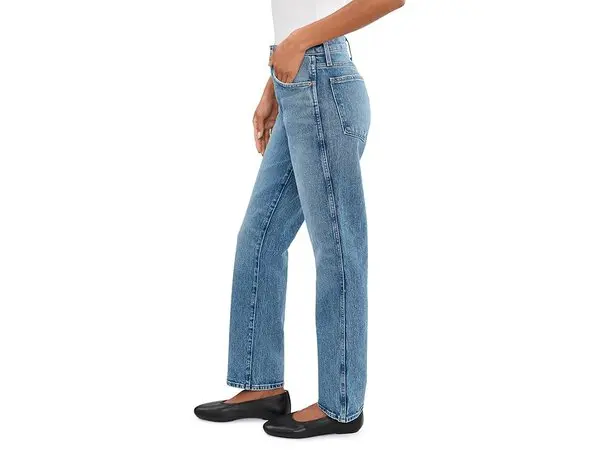 Madewell The Longline Straight Jean In Pickett Wash - Navy