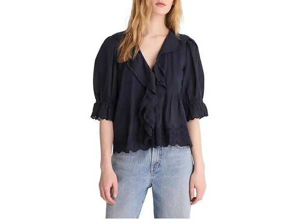 Madewell Ruffled Puff-sleeve Top