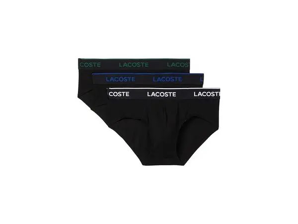 Lacoste 3-pack Cotton Stretch Essentials Briefs Underwear /white - Black
