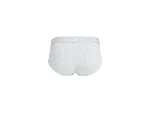 Lacoste 5-pack Cotton Stretch Essentials Briefs Underwear Black/white/grey Chine - Gray