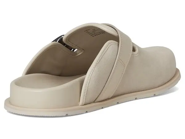 COACH Buckled Suede Clogs