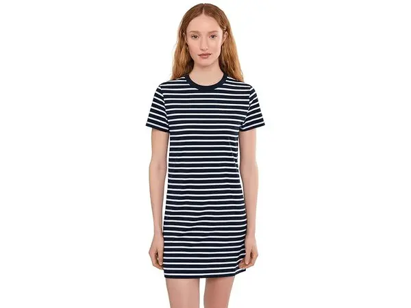 Madewell Stripe Mini T-shirt Dress - Navy