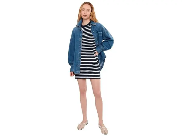 Madewell Stripe Mini T-shirt Dress