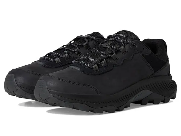 Merrell Speed Strike 2 Leather Lace-up Athletic Shoes - Black