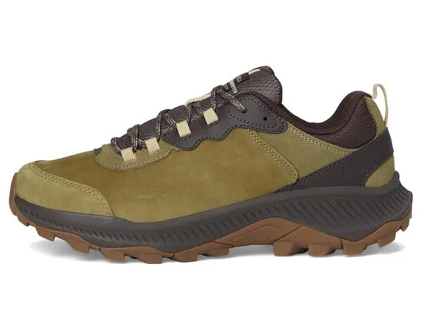Merrell Speed Strike 2 Leather Lace-up Athletic Shoes - Olive