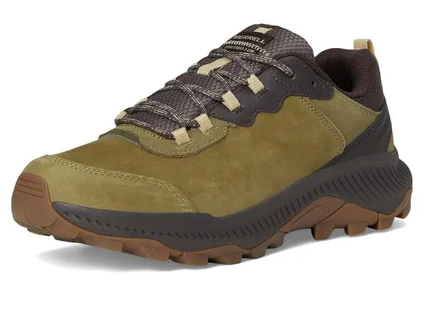 Merrell Speed Strike 2 Leather Lace-up Athletic Shoes - Olive