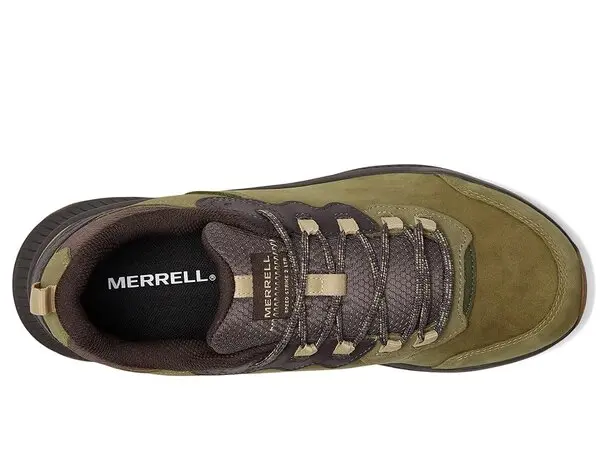 Merrell Speed Strike 2 Leather Lace-up Athletic Shoes - Olive