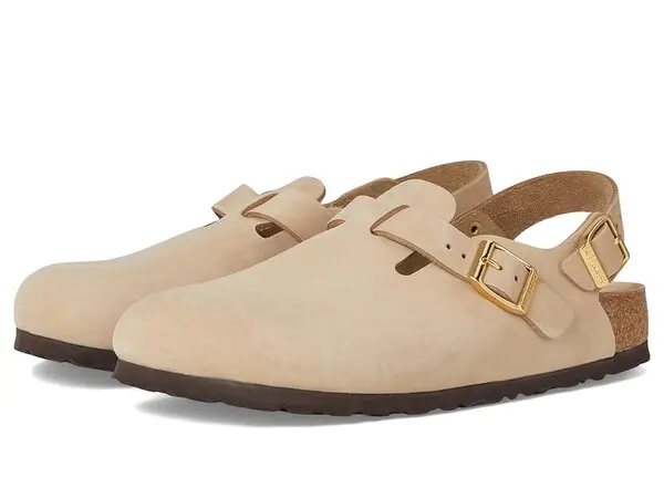 BIRKENSTOCK Tokio Nubuck Clogs - Brown