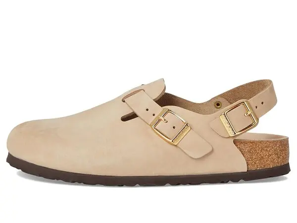 BIRKENSTOCK Tokio Nubuck Clogs - Brown