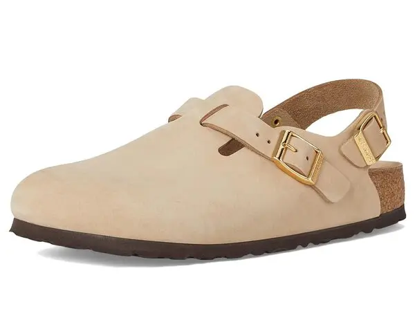 BIRKENSTOCK Tokio Nubuck Clogs - Brown