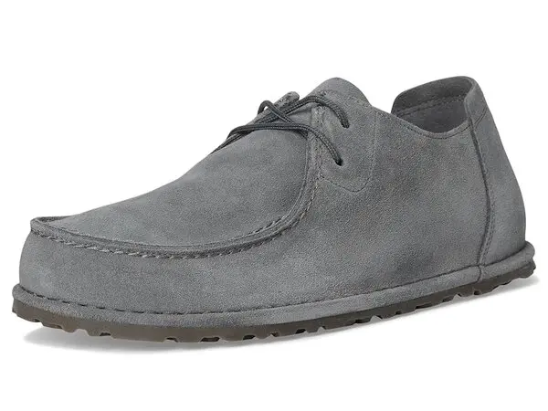 BIRKENSTOCK Utti Lace Up Suede Casual Shoes - Gray