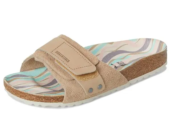 BIRKENSTOCK Oita Printed Footbed Sandals - Brown
